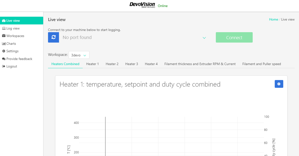 DevoVision interface overview