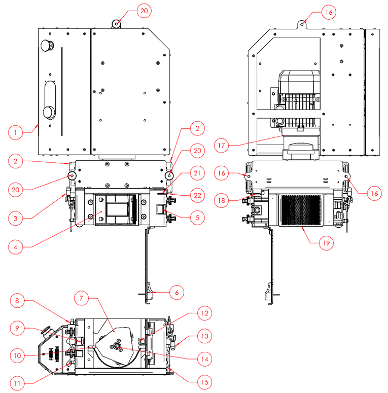 GP20 Shredder Hybrid parts overview